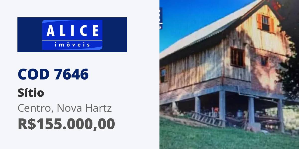 Sítio em Linha Mergener bairro Centro - Centro, Nova Hartz [7646 ...